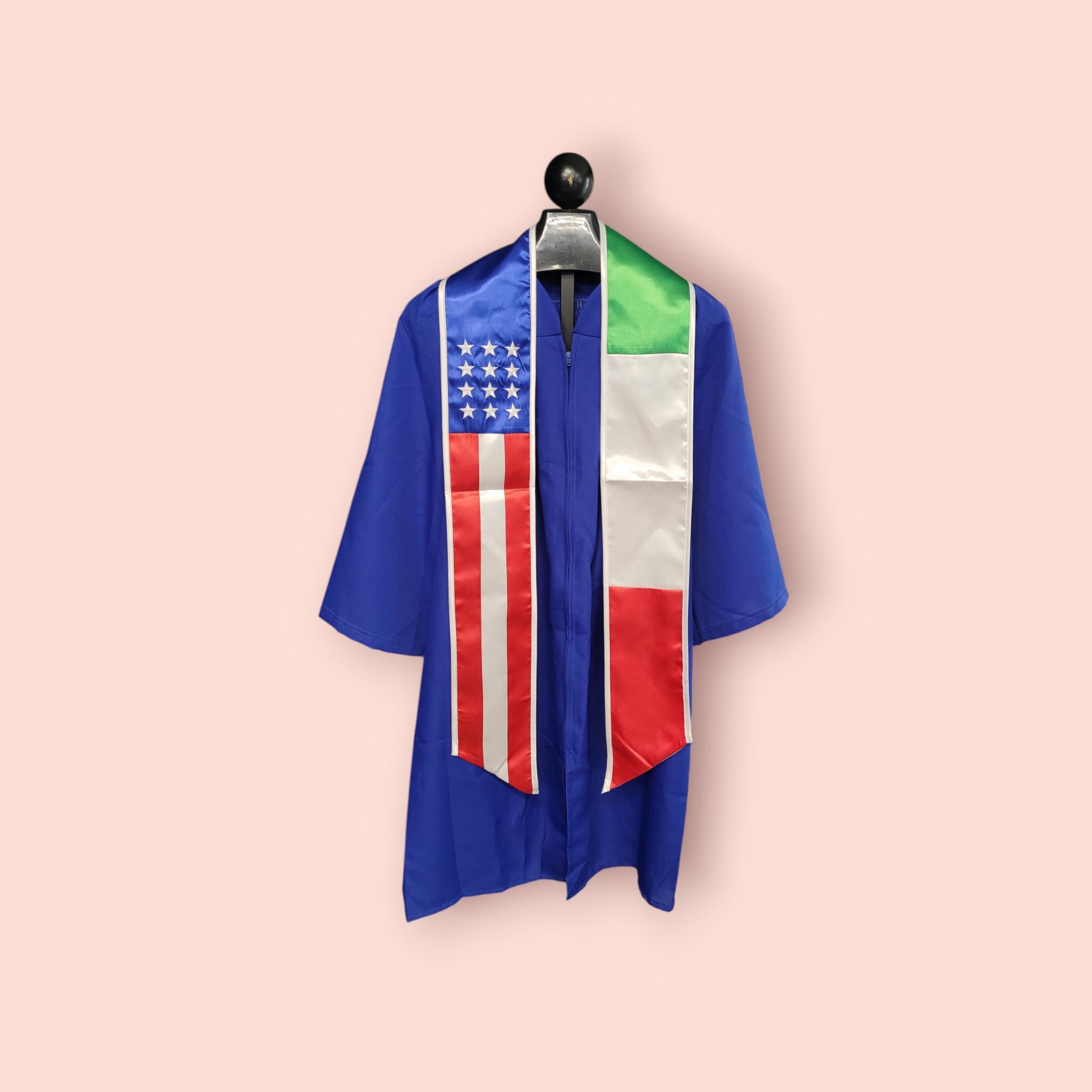 USA Italian Graduation Stole, First Generation, Class of 2024 ...