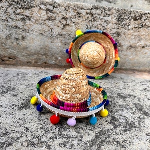 Mini Sombrero Hat, Colorful Mexican Sombrero, Bridal Party Favors ...