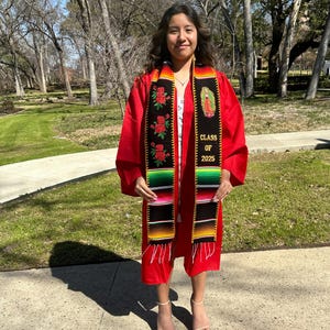 Sarape Graduation Stole, Class of 2025 Grad Sash, Mexican Grad Stole ...