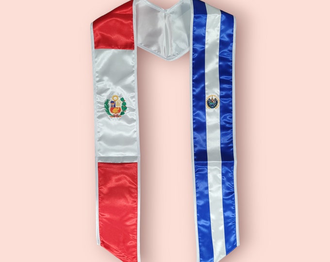 Peru/el Salvador Graduation Stole, First Generation, Class of 2024 ...