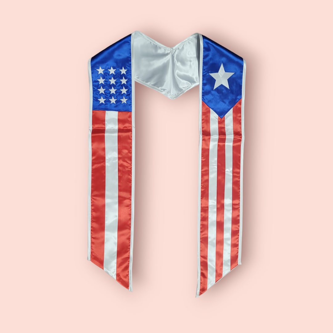 Usa/puerto Rico Graduation Stole, First Generation Graduation Sash ...