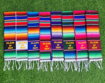 Mexican Graduation Stole, Class of 2024 Stole, Sarape Stole, Serape ...