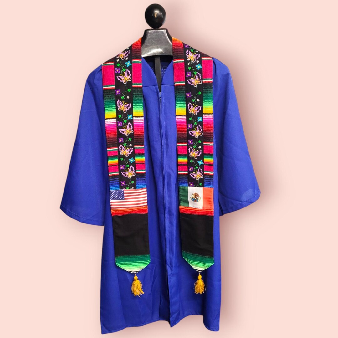 Custom Mexican Graduation Stole, Sarape Stole, Serape Stole, Graduation ...