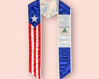 Puerto Rico/guatemala Graduation Stole, First Generation, Class of 2024 ...