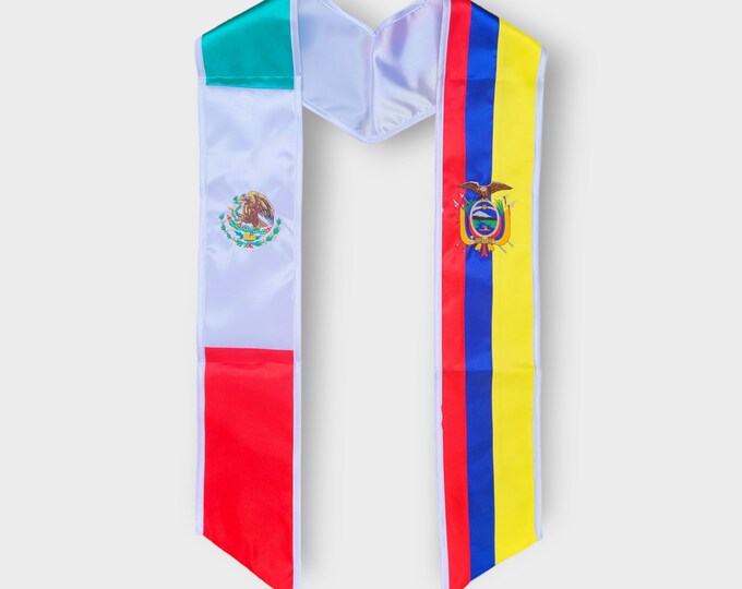 Mexican/ecuador Graduation Stole, First Generation, Class of 2025 ...