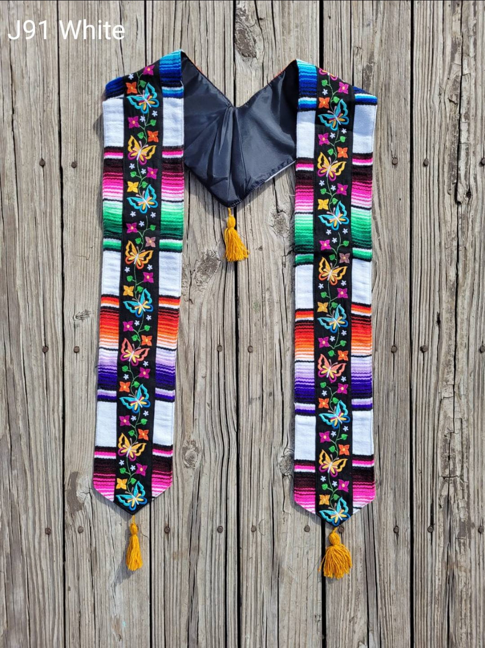Mexican Graduation Stole, Sarape Stole, Butterfly Stole - Etsy