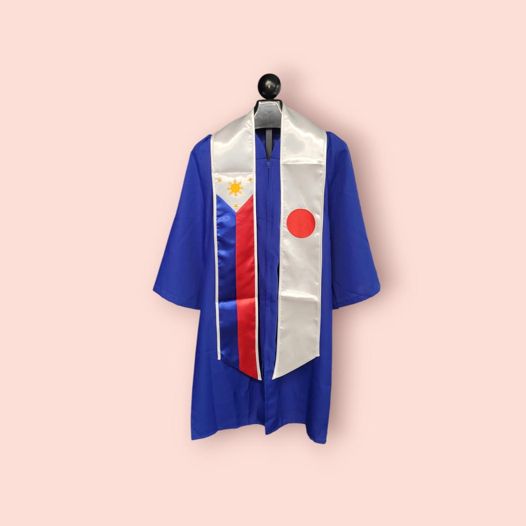 Philippines/japan Graduation Stole, First Generation, Graduation Sash ...