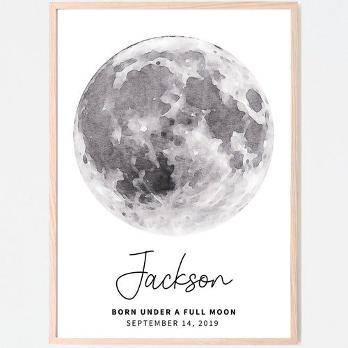 Custom Moon Phase Moon Phase Print Personalized Gift - Etsy