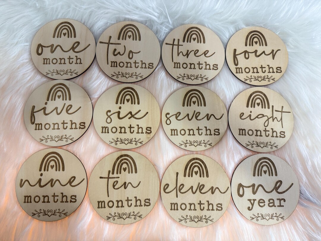 Baby Monthly Milestones Disc: Baby Photo Props| A Set of Baby Monthly ...