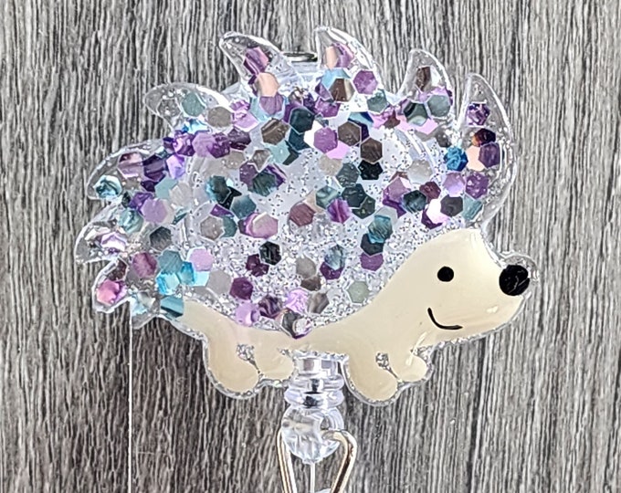 Cute Hedgehog Badge Reel - Etsy