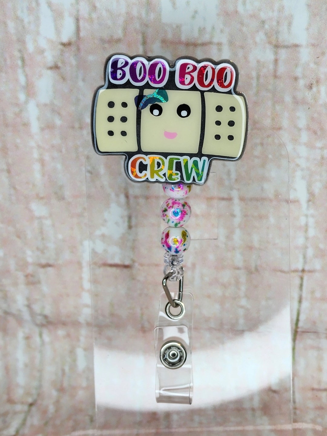 Boo Boo Crew Band Aid Character Badge Reel - Etsy