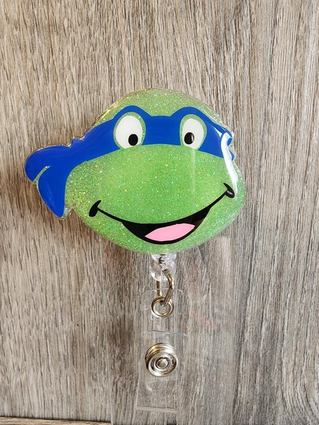 Glitter Ninja Turtle Badge Reel - Etsy
