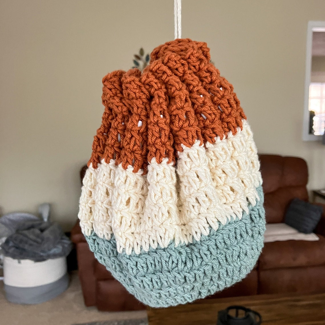 Crochet Drawstring Bag Pattern // Small Crochet Pouch // Crochet Cinch ...