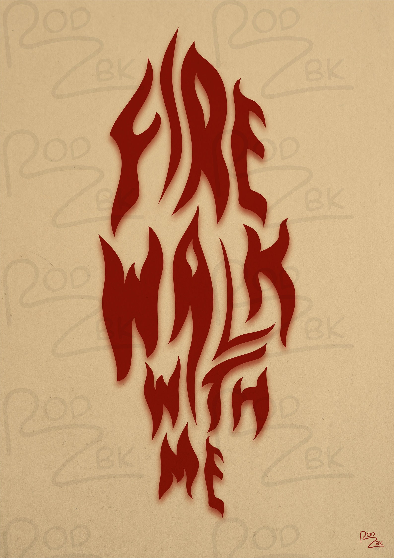 Fire Walk With Me Black Keys Isnpired Poster | Etsy