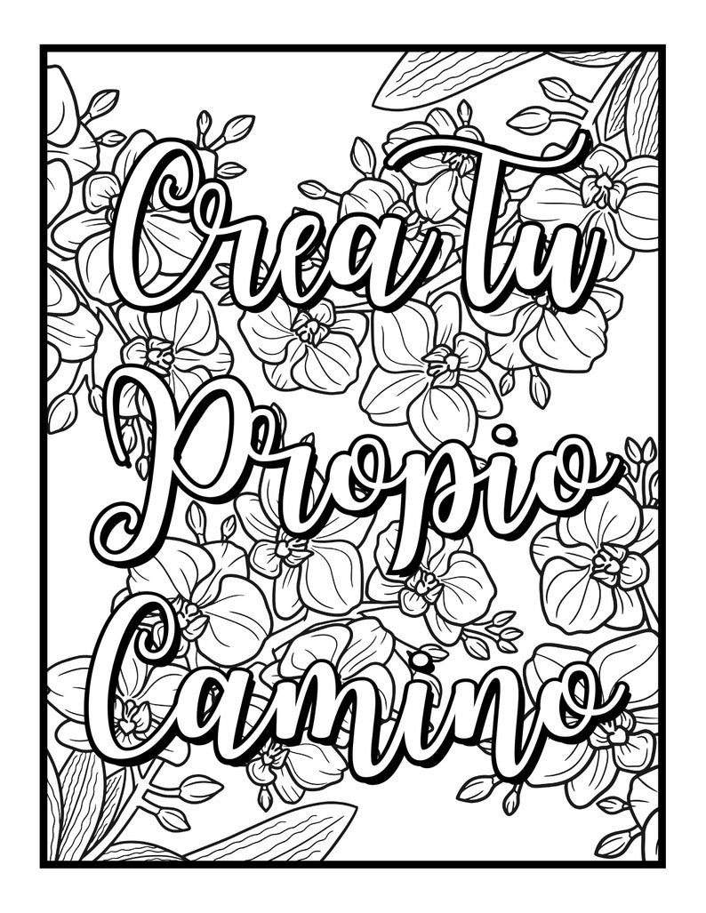 Instant Digital Download! "motivate" Spanish Inspirational Colorbook ...