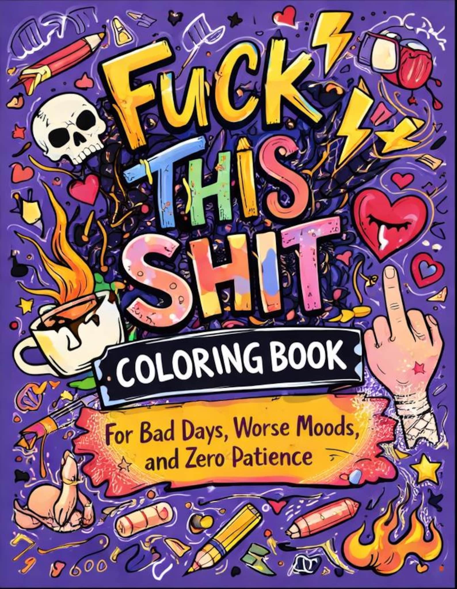 Offensive Adult Coloring Pages, Insulting Swear Words (PDF Pattern) - Etsy