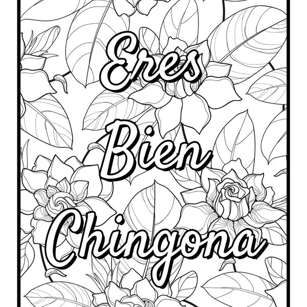 Spanish Coloring Pages for Adults - Etsy