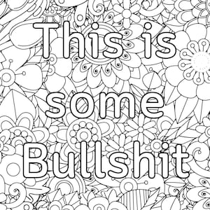 Instant Download! 20 Pages Adult Offensive Coloring Pages, Digital ...