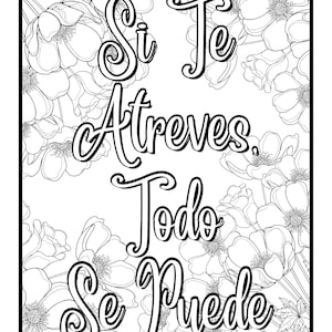 Instant Digital Download! "motivate" Spanish Inspirational Colorbook ...