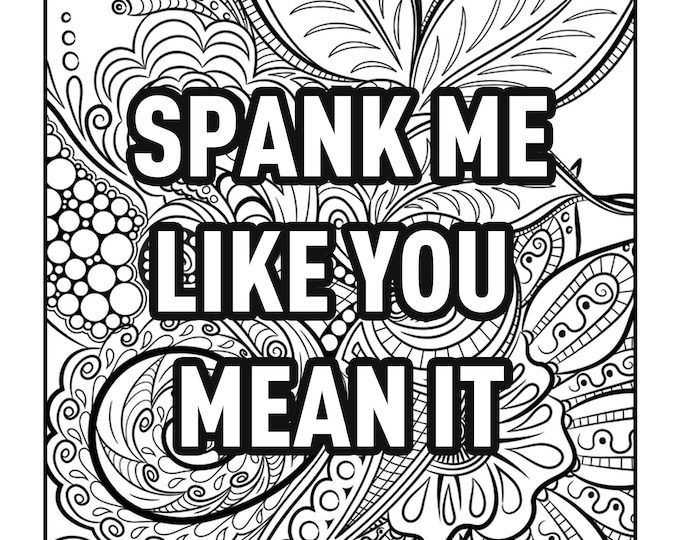 41 Dirty Funny Coloring Pages for Adults, Adult Coloring Book, Curse ...