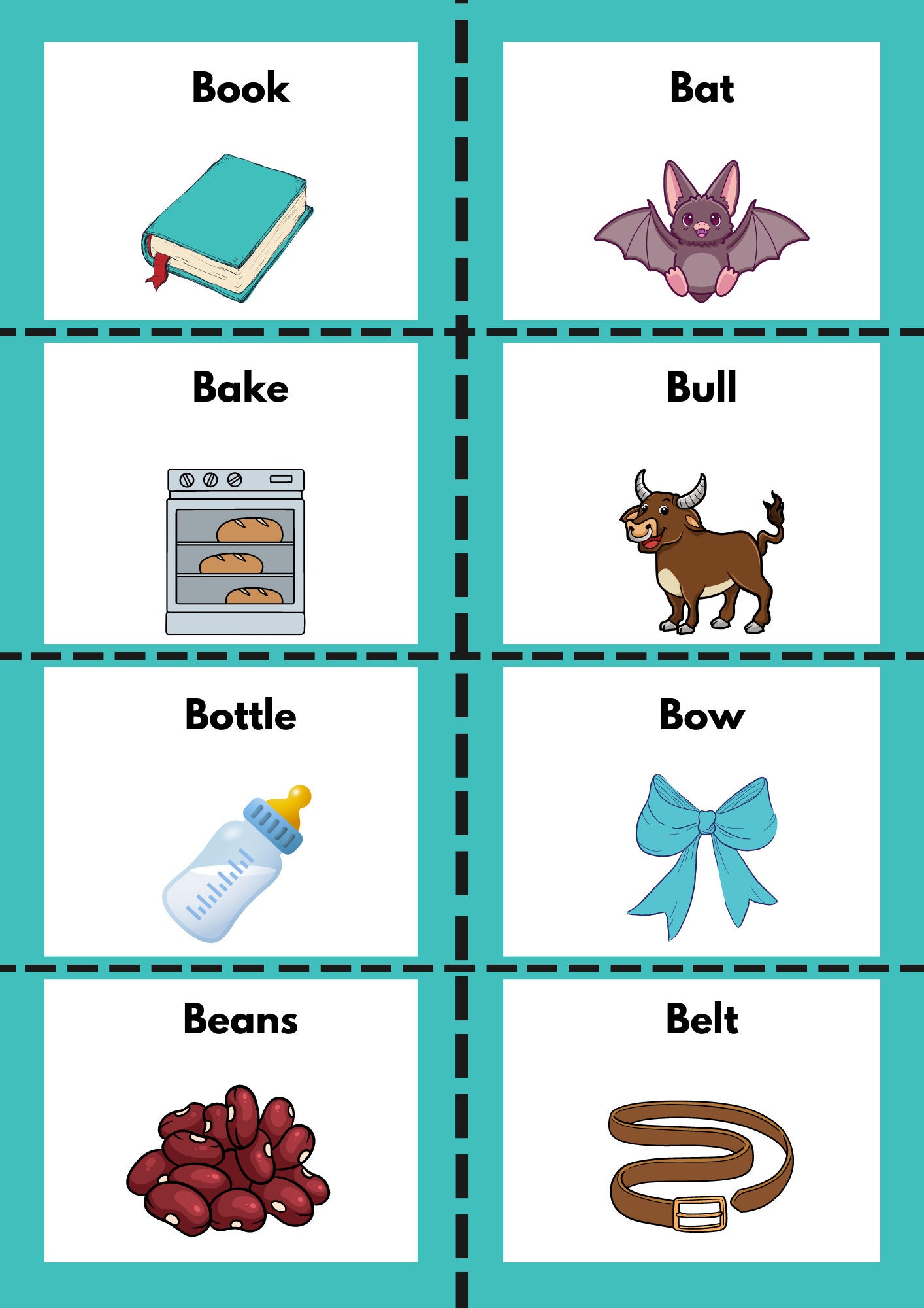 Instant Download, Speech Therapy, Bingo Cards, B Words Bingo Game ...