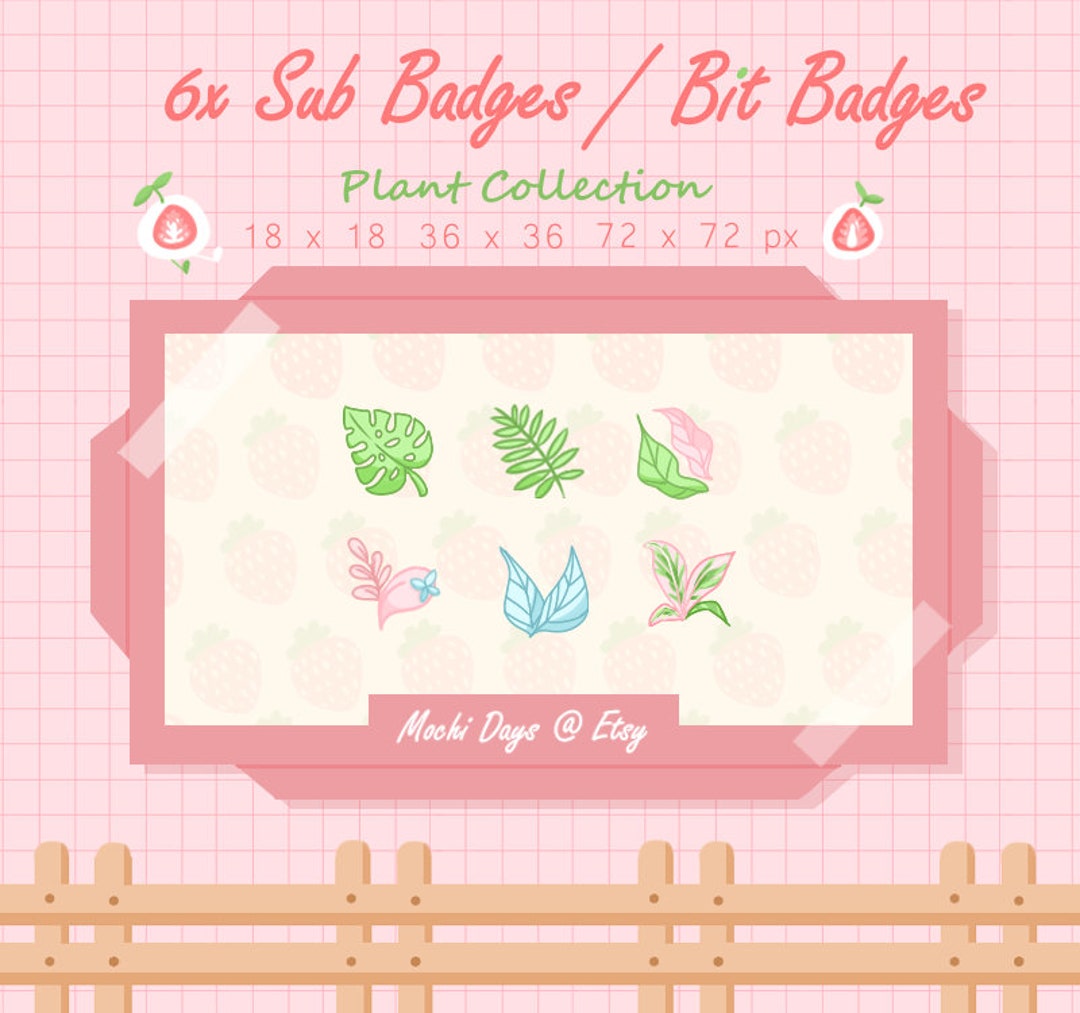 Twitch Sub Badges / Cheer Bit Badges / Plant Collection / Cute / Nature ...