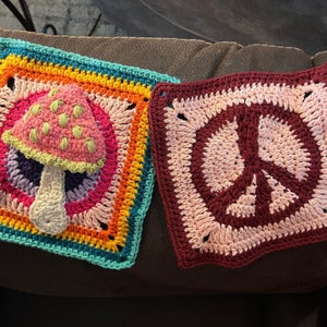100% Handmade Crochet Peace Sign Patch - Etsy