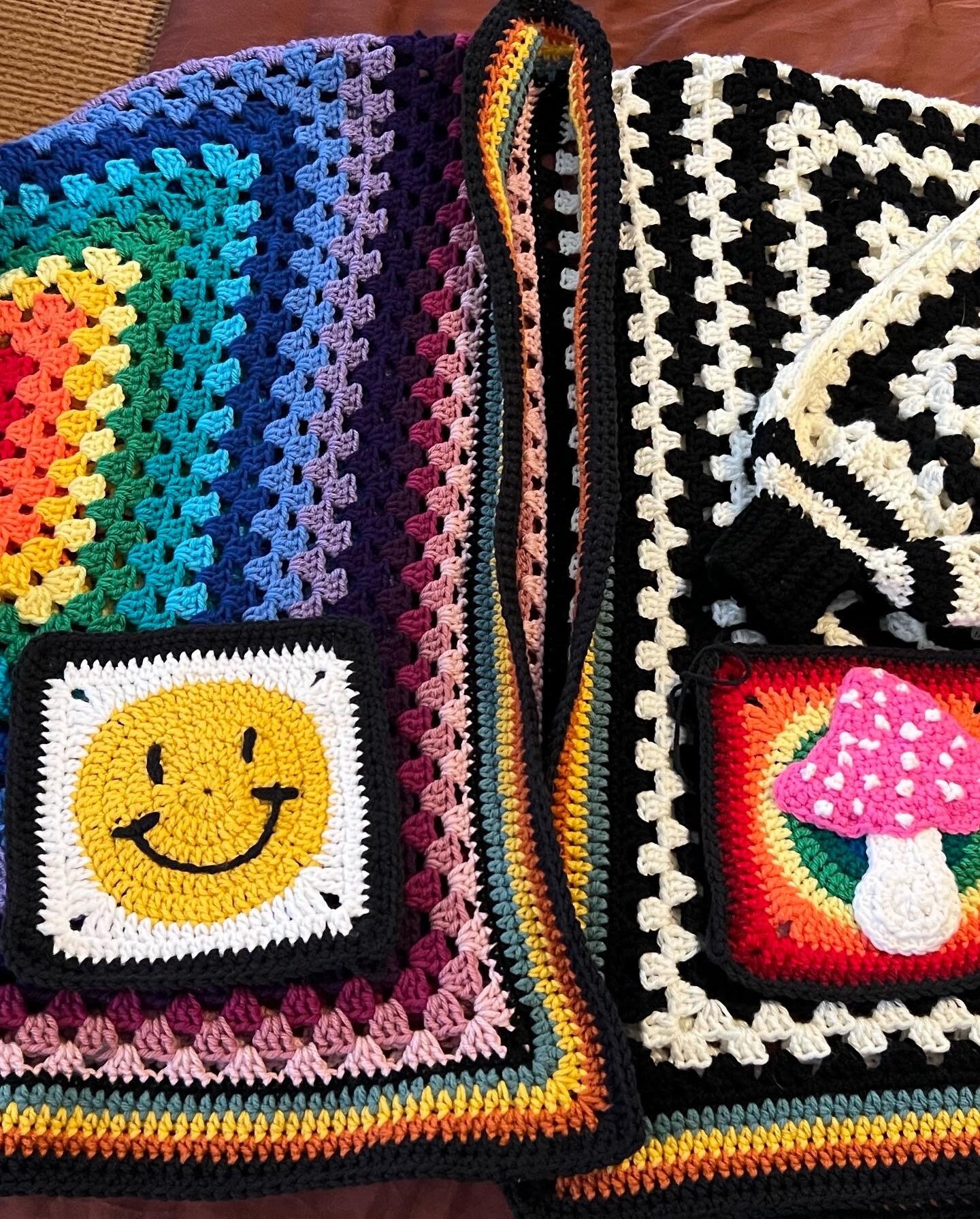 Yaya Cardi Fun Bright Crochet Hexagon Cardigan. Handmade to - Etsy UK