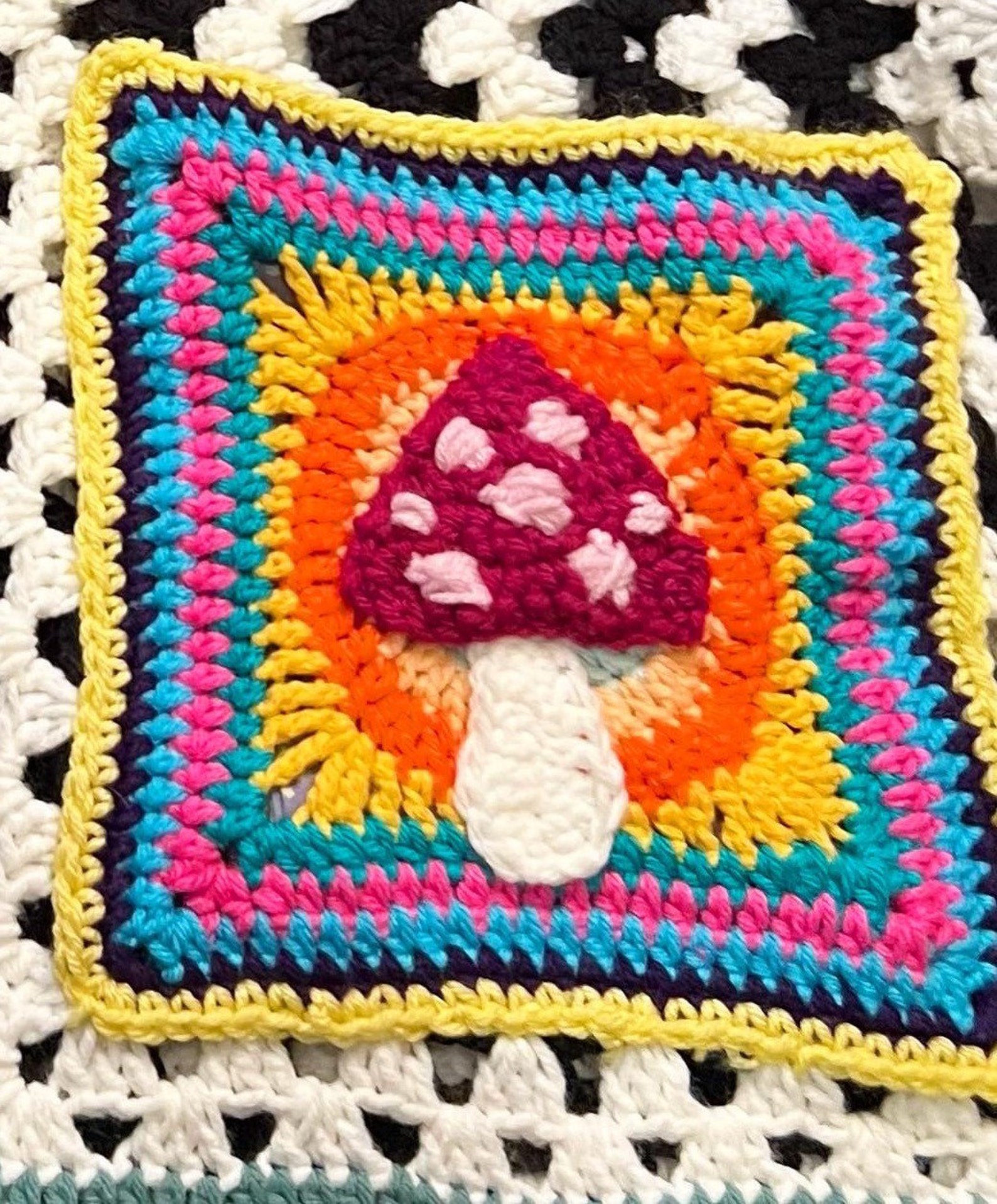 100% Handmade Crochet Customizable Mushroom Patch - Etsy