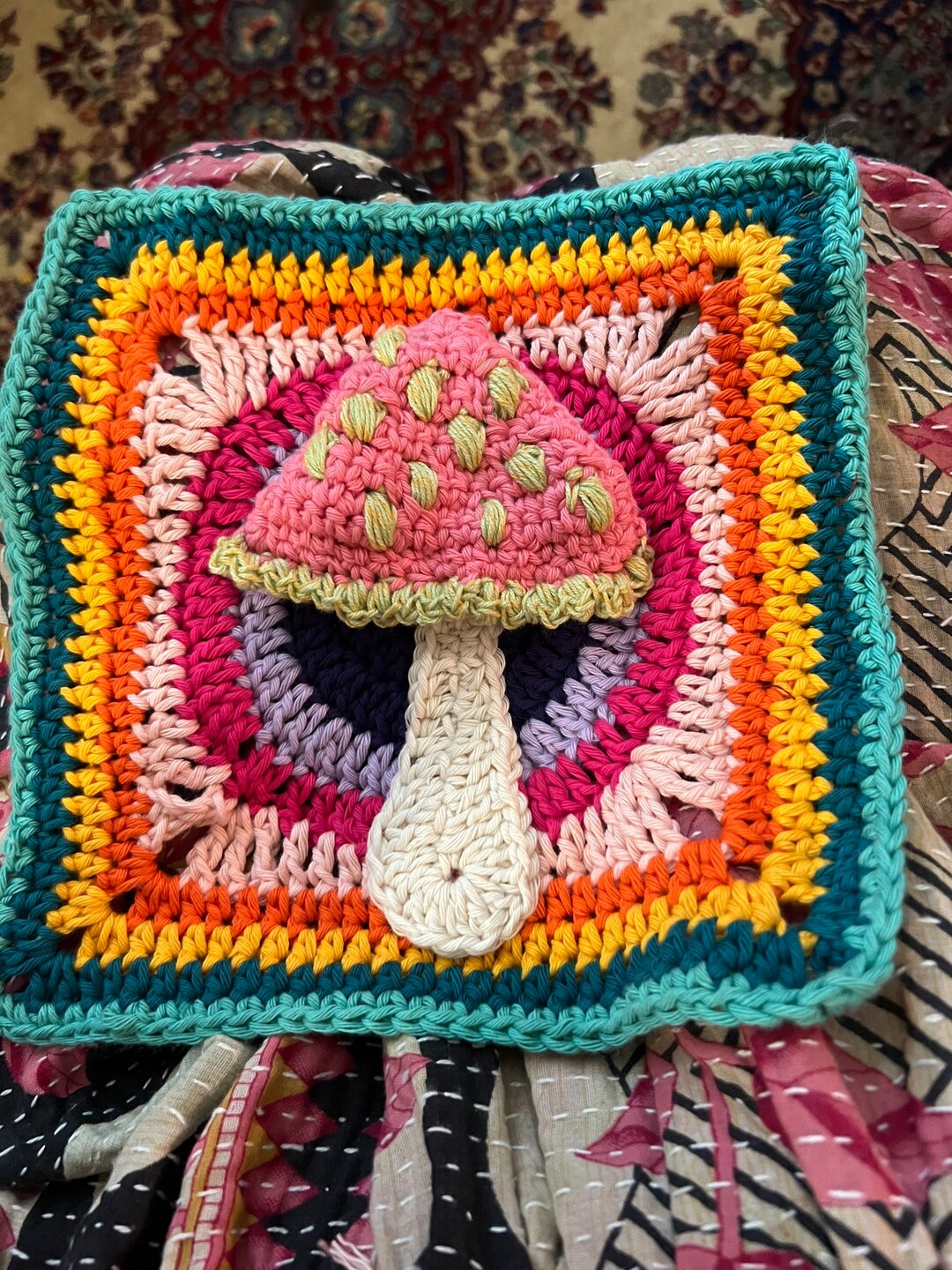 100% Handmade Crochet Customizable Mushroom Patch - Etsy