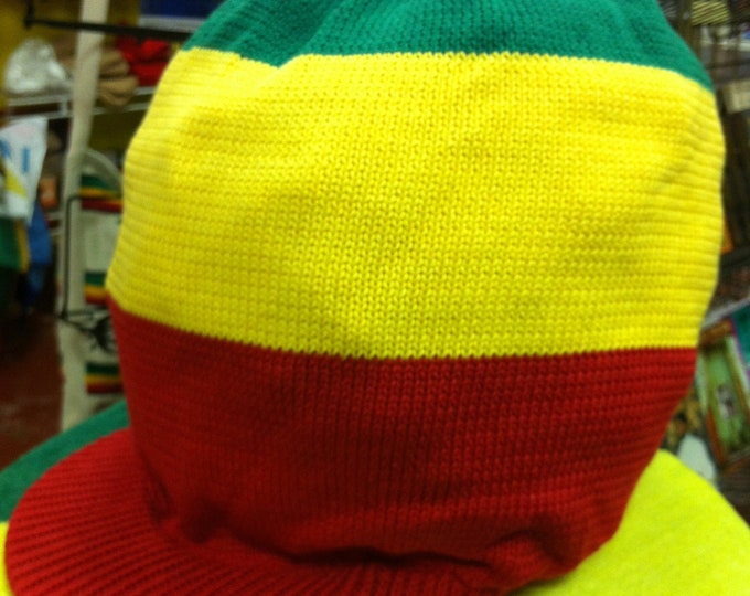 Red Black Green RASTA Hats Small for Short Dreadlocks Dread Cap Pan ...