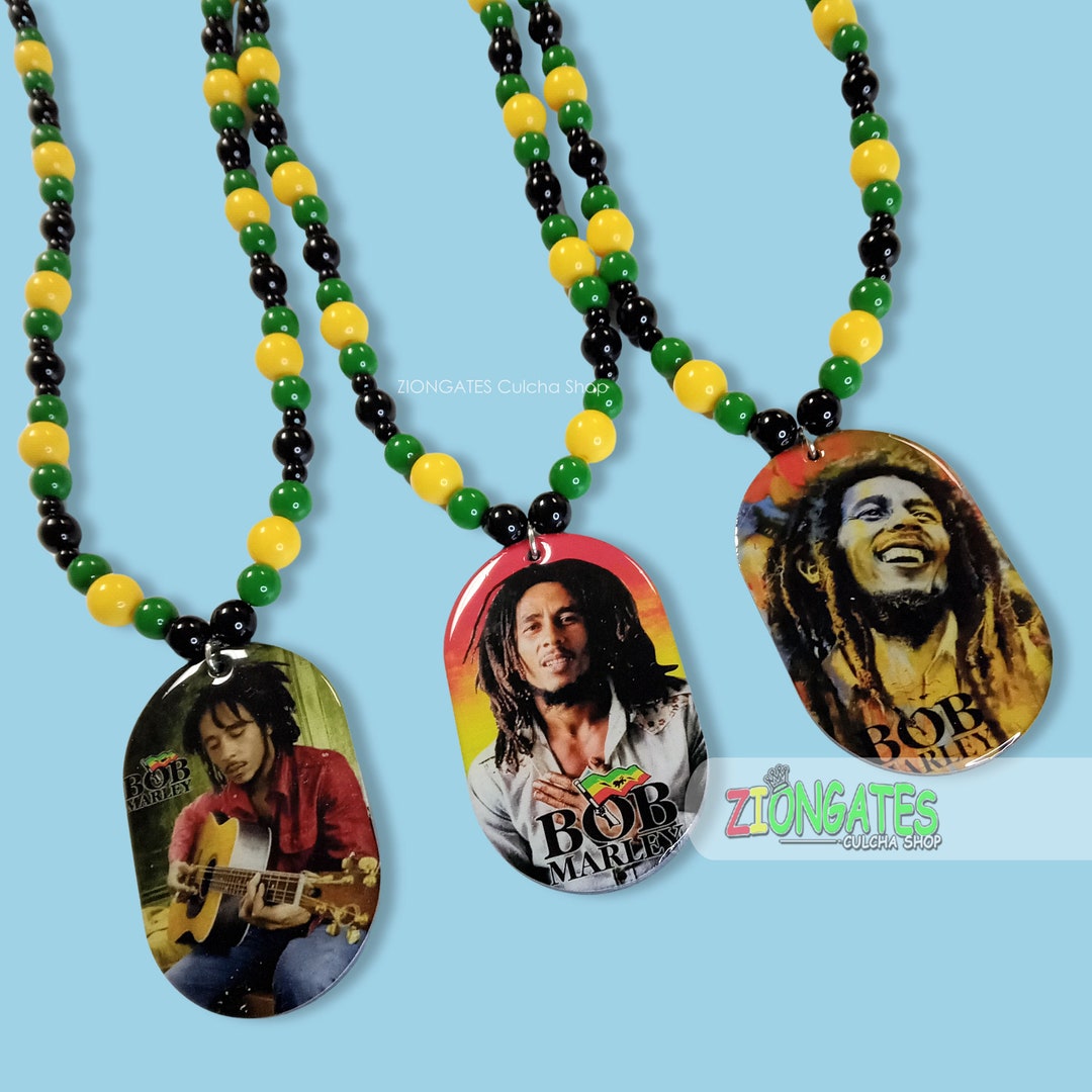 Bob Marley Beaded Necklaces JAMAICA - Etsy