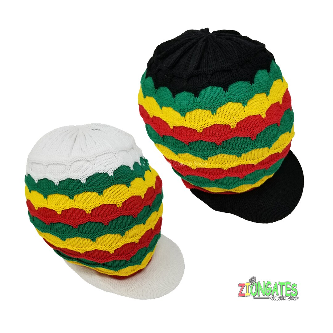 Large Rastaman Crowns AKA Rasta Hats Tams Dread Locks Cap - Black ...