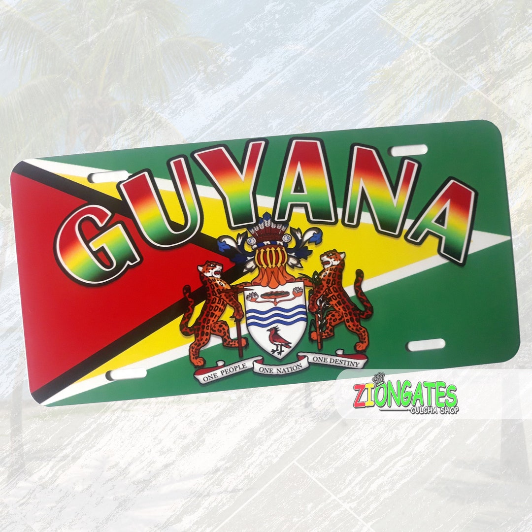 Caribbean Islands - License Plates - GUYANA - Etsy