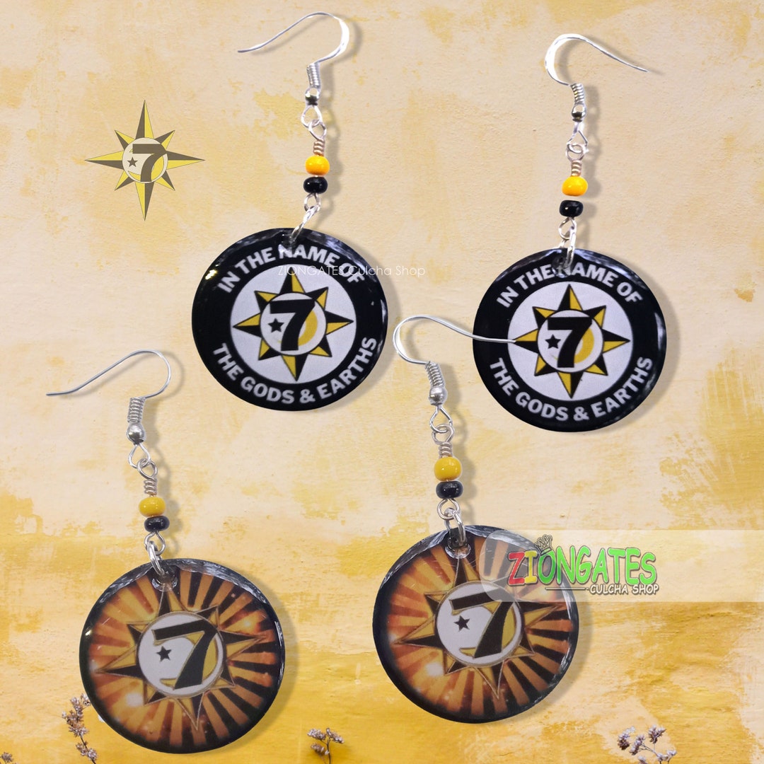 Nation of Gods and Earths Earrings Five Percenters NGE Universal Flag ...