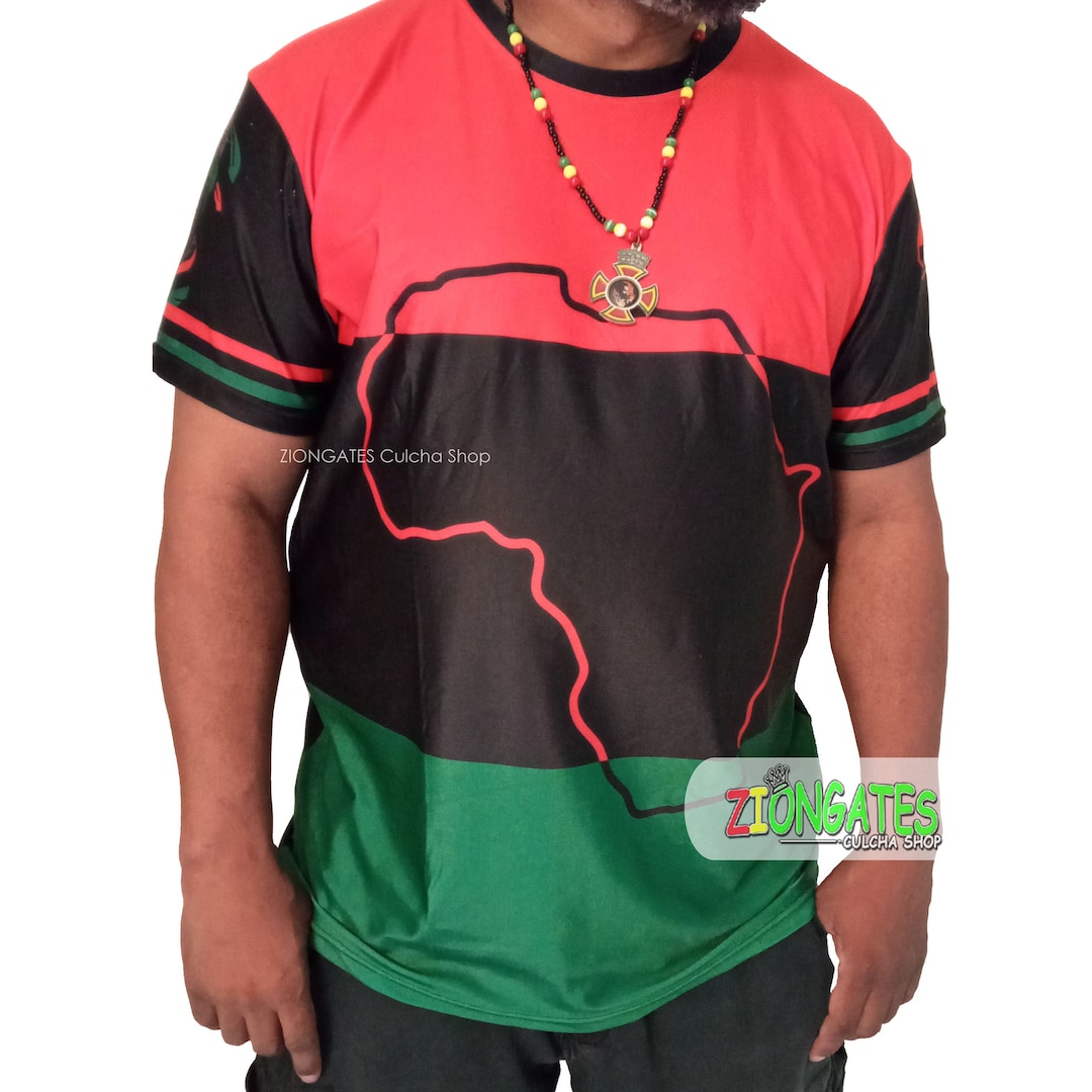 AFRICA Jersey - Red Black and Green - Pan African - Etsy