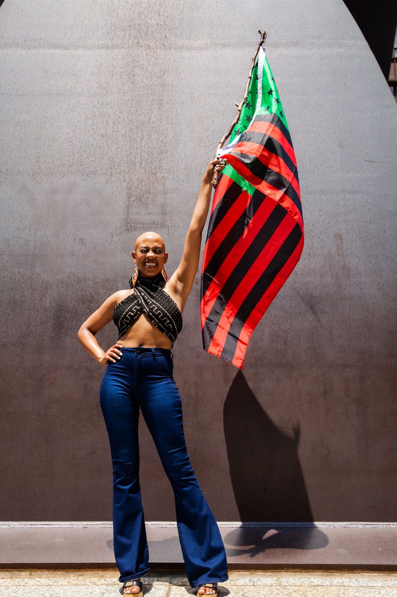 Large 3x5 Red Black and Green US Flag RBG Pan African - Etsy