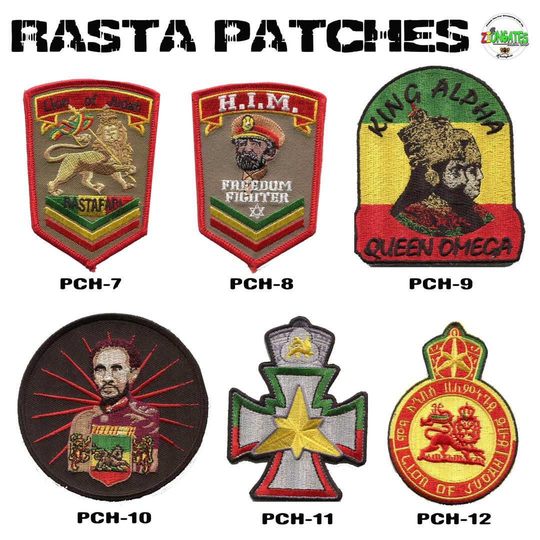 Selassie Patches - Rasta Iron on Patches - Etsy