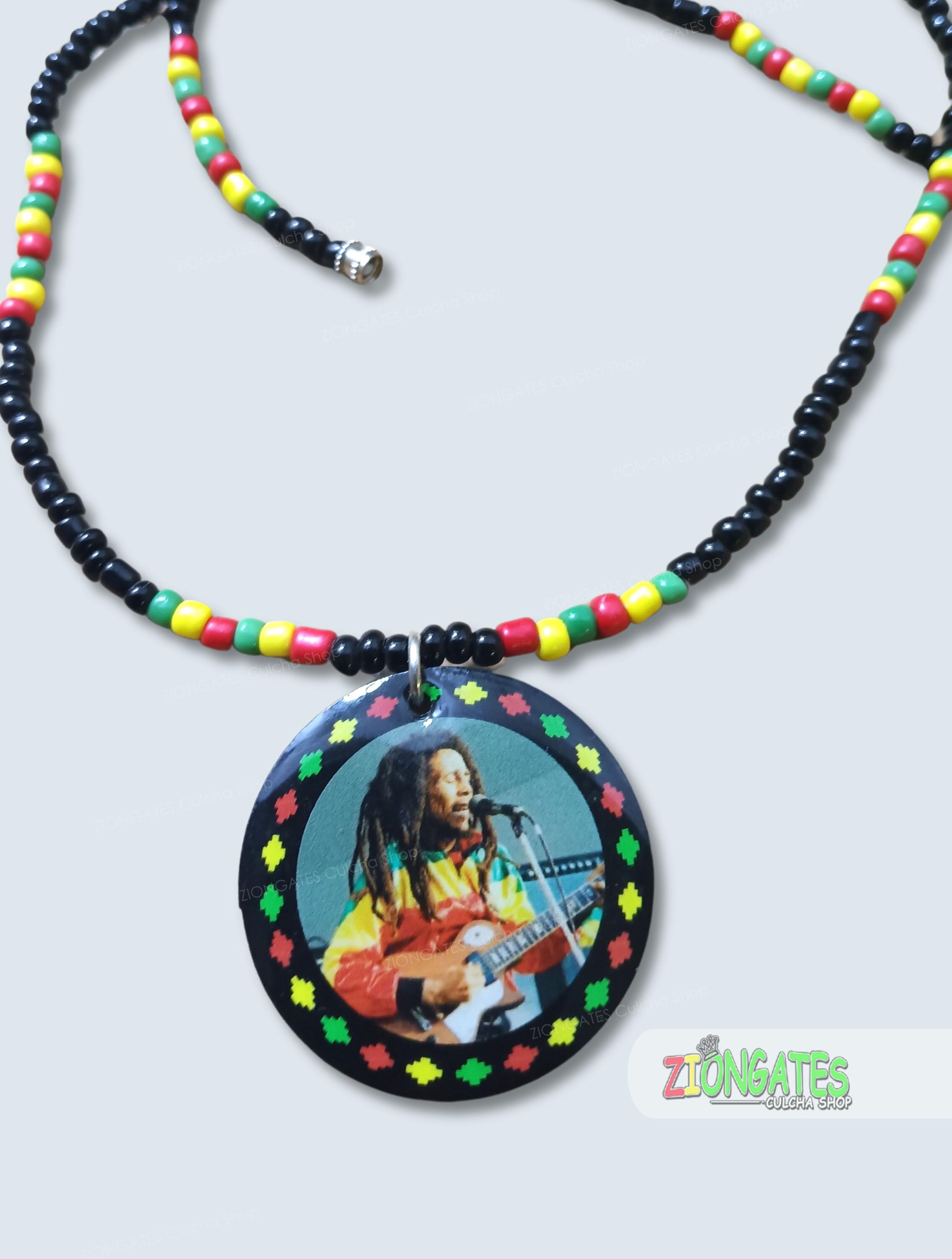 Bob Marley Beaded Necklaces - Red Yellow and Green Rasta Chain - Etsy