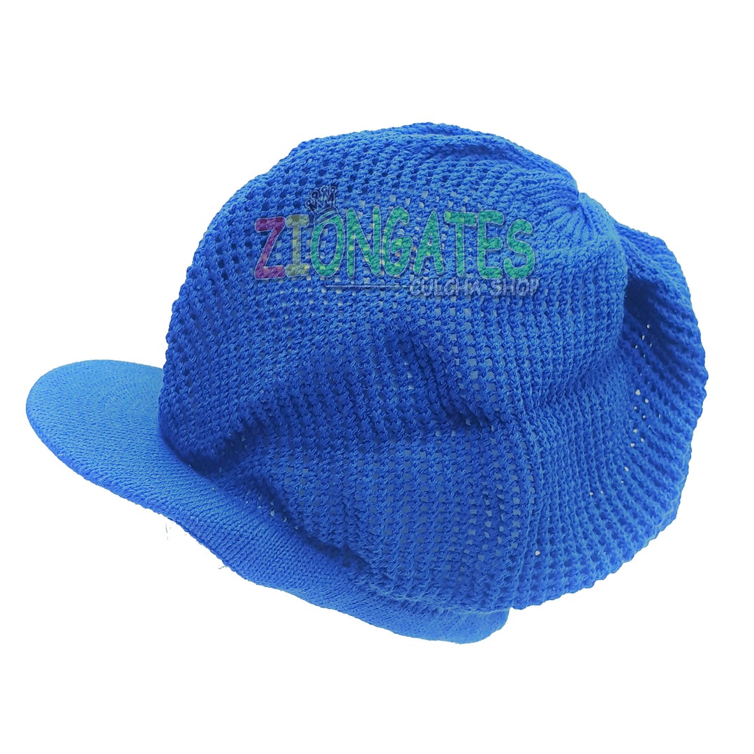Large ROYAL BLUE MESH Rasta Hats - Etsy