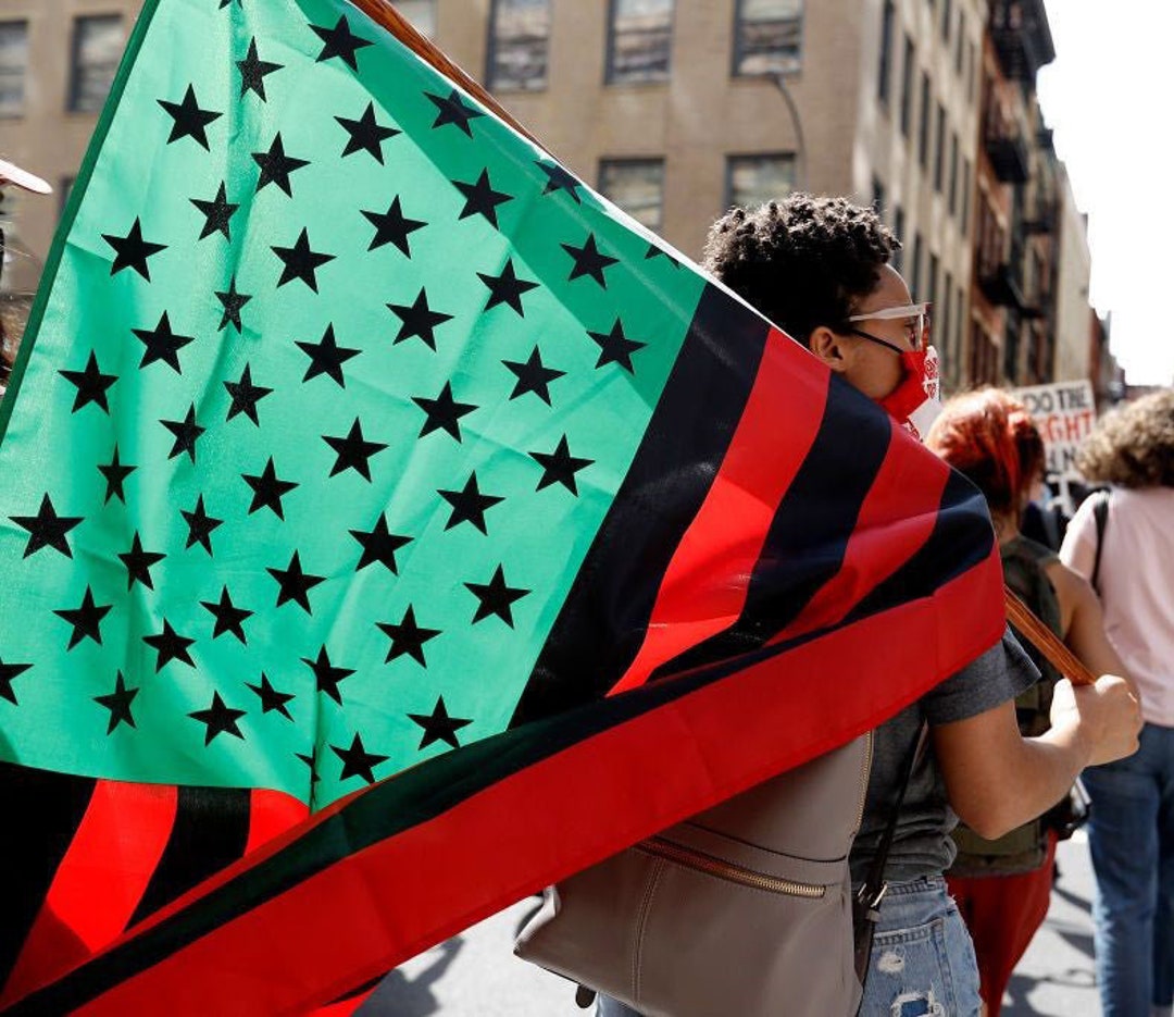 Large 3x5 Red Black and Green US Flag - RBG - Pan African - Liberation ...