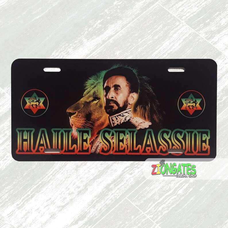 Cultural License Plates Lion of Judah Selassie Rasta - Etsy