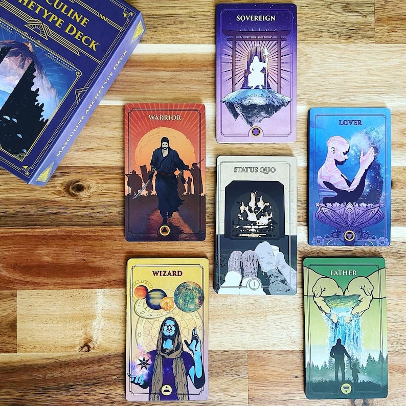 MASCULINE ARCHETYPE DECK : Empowering Positive Masculinity Oracle Deck ...