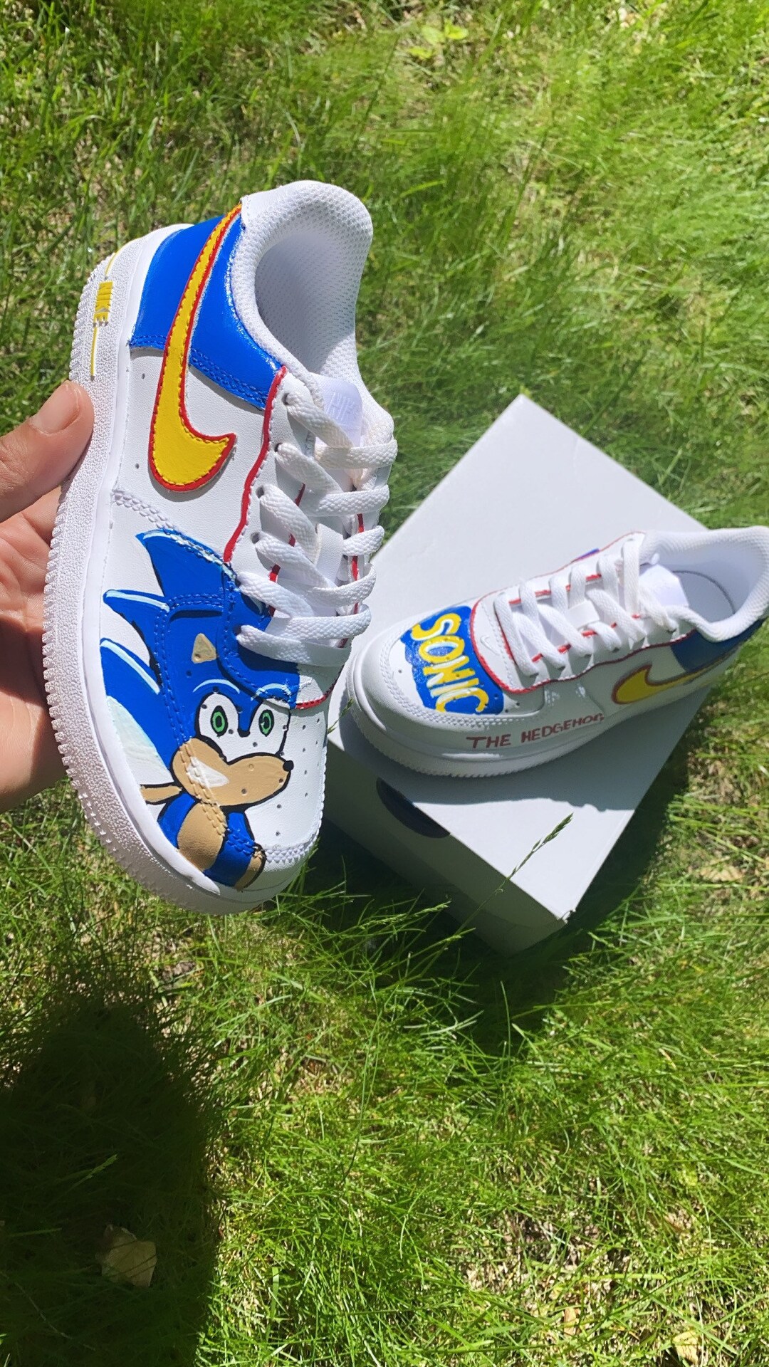 Sonic Custom Air Forces 1s - Etsy