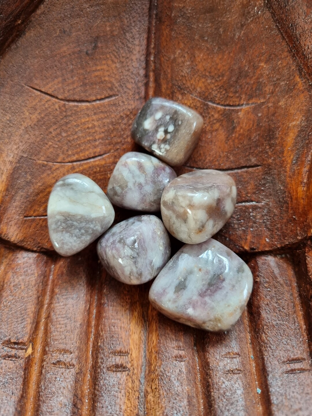 Pink Tourmaline in Lepidolite Tumbles / Unicorn Crystal - Etsy Australia