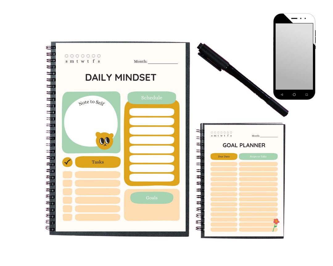 Mindset Goal Planner PDF Printable, Habit Tracker, Goal Setting, Goal ...