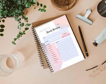 Canva Templates Reading Journal Book and Reading Planner Reading ...