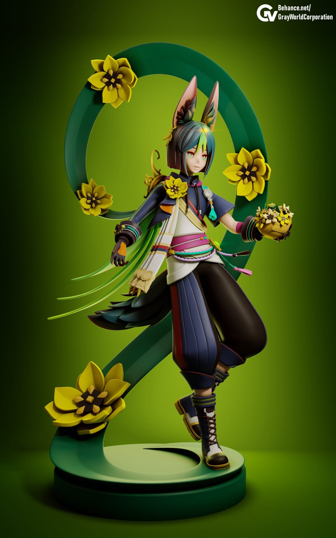 Tighnari Verdant Strider Avidya Forest Watcher 3D Figure - Etsy