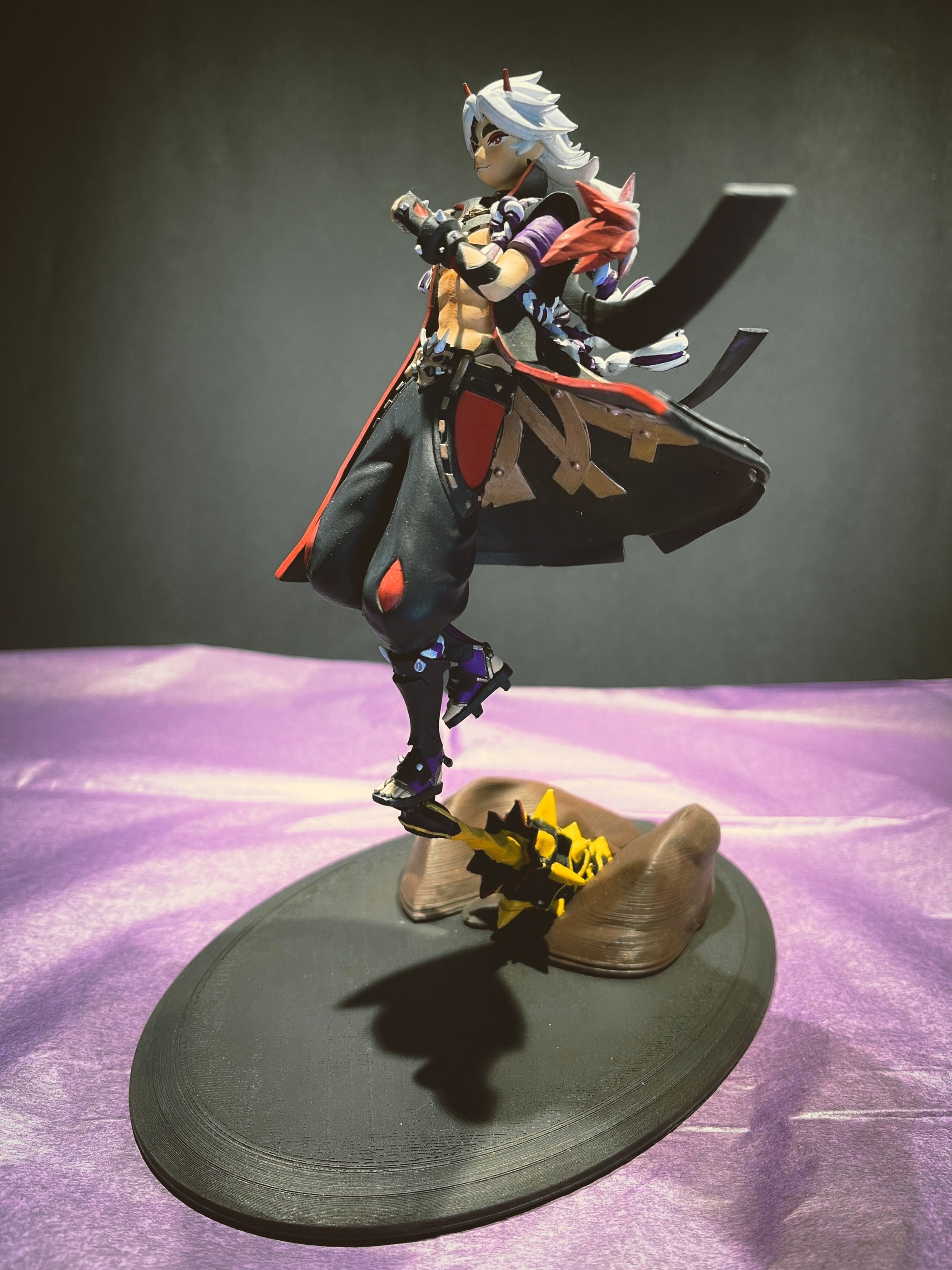 Modèle 3d Arataki Itto Genshin Impact Figurine Peinte à La Etsy Canada