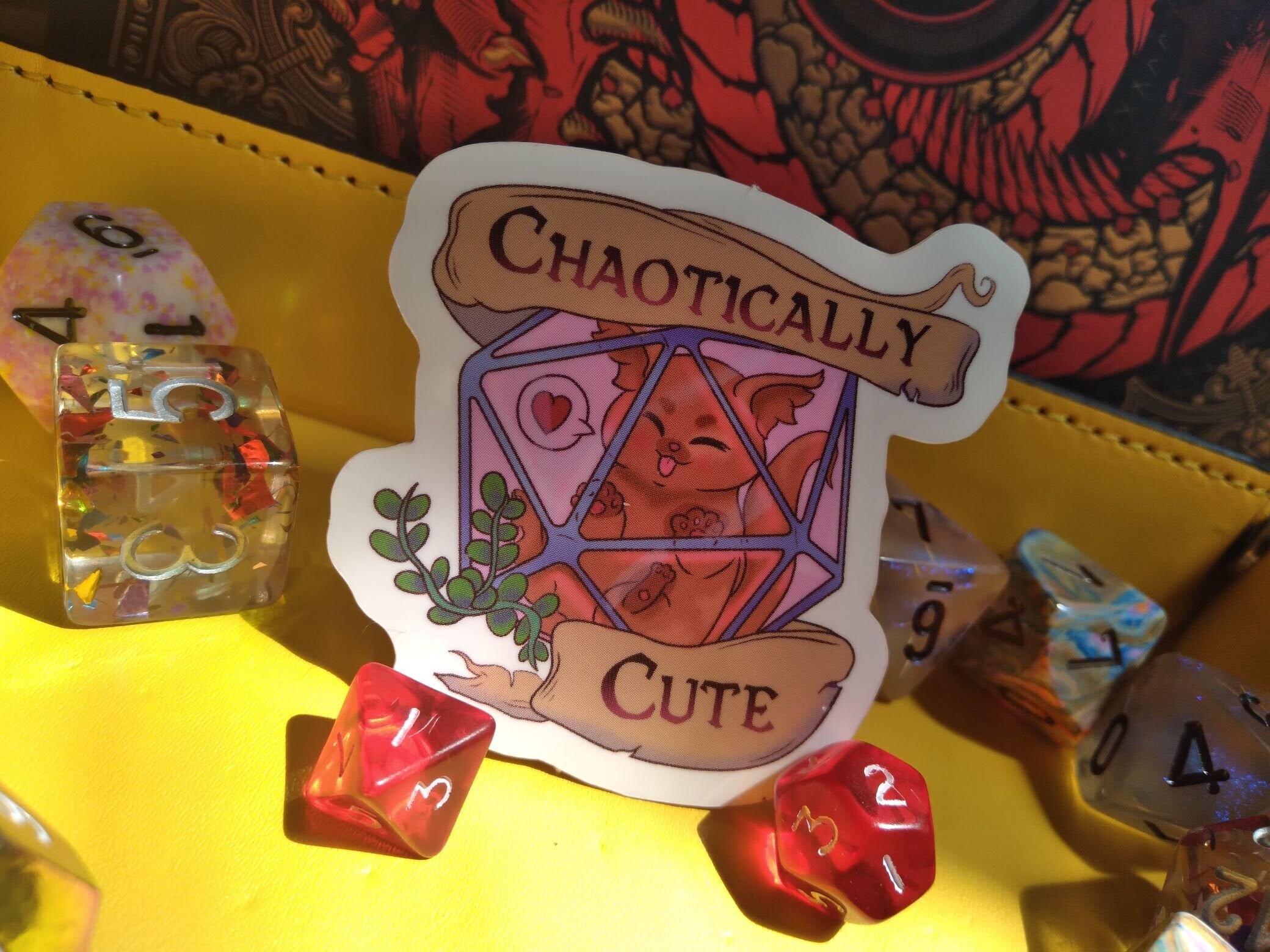 Chaotically Cute Dice Sticker - Etsy